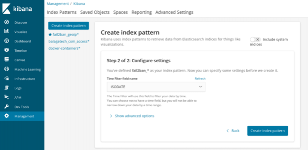 Analyzing and visualizing Fail2ban logs in Kibana Dashboard